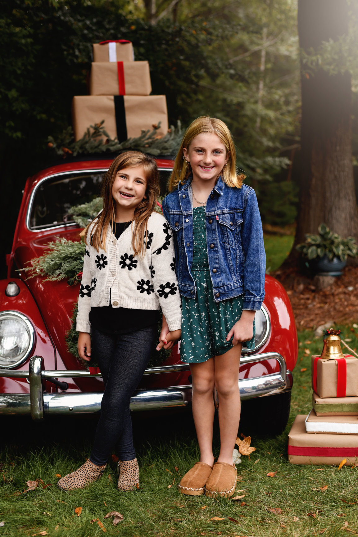 Christmas Mini Session Preview with VW Advance NC Photographer