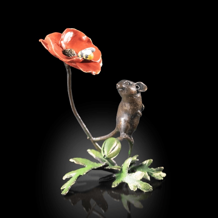 Mouse with Honey Bee - 1186 - Christopher Poole - Fine Bronze Harrogate