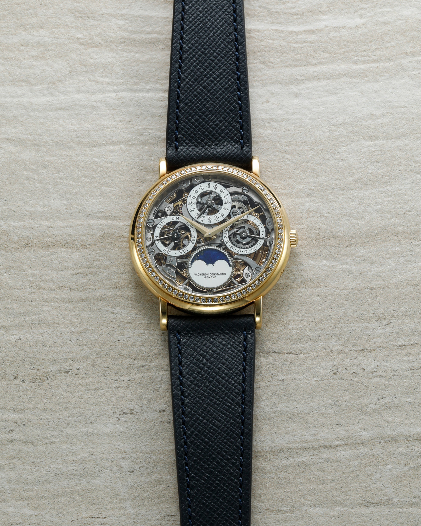 Vacheron Constantin Perpetual Calendar Skeleton 43532J Diamond Bezel ...