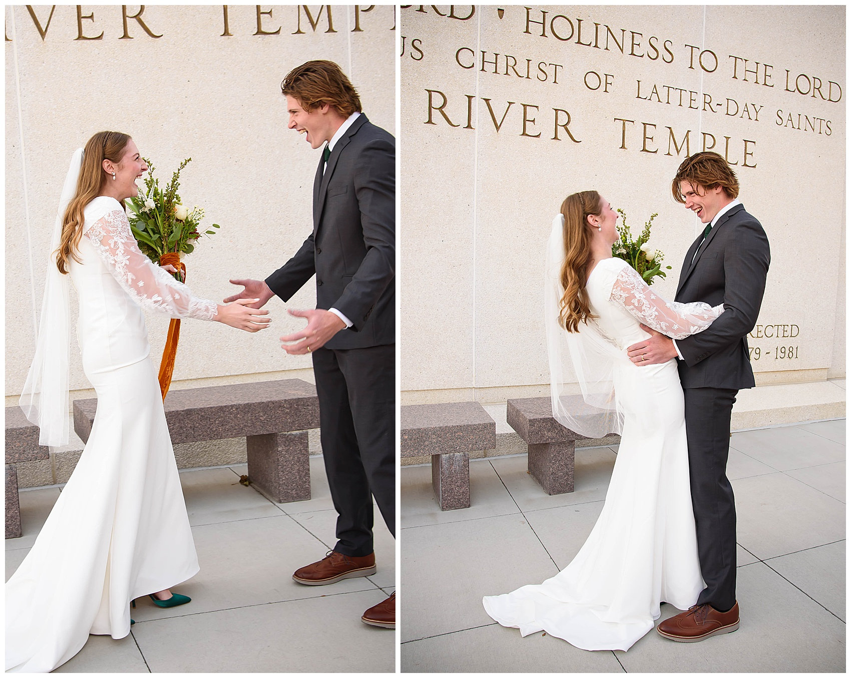 Maddy and Xander: Jordan River Temple - Erin Langford Photo