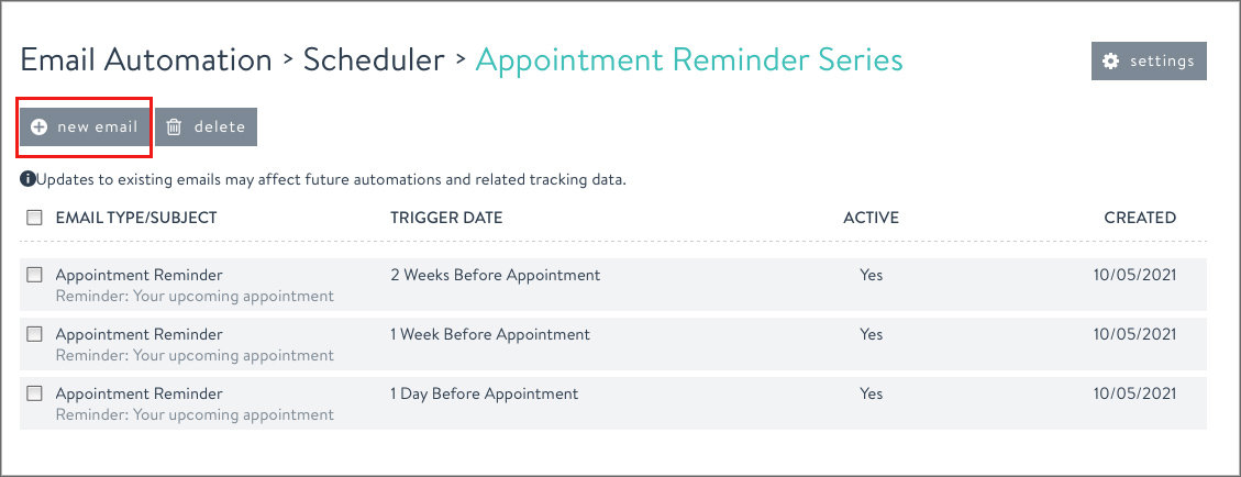Setting Up Email Automation for the Scheduler - PhotoBiz Knowledge Base