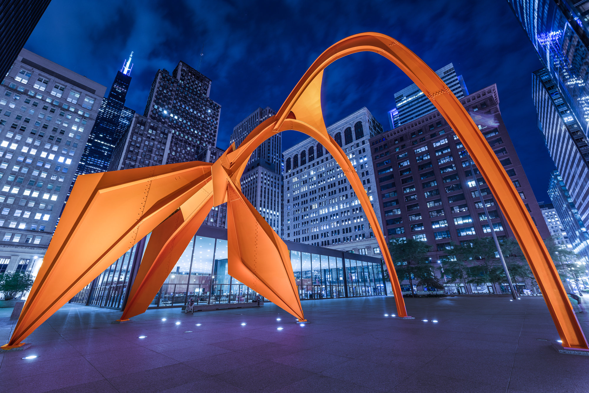 Calder Flamingo in Chicago - Jim Zuckerman photography & photo tours
