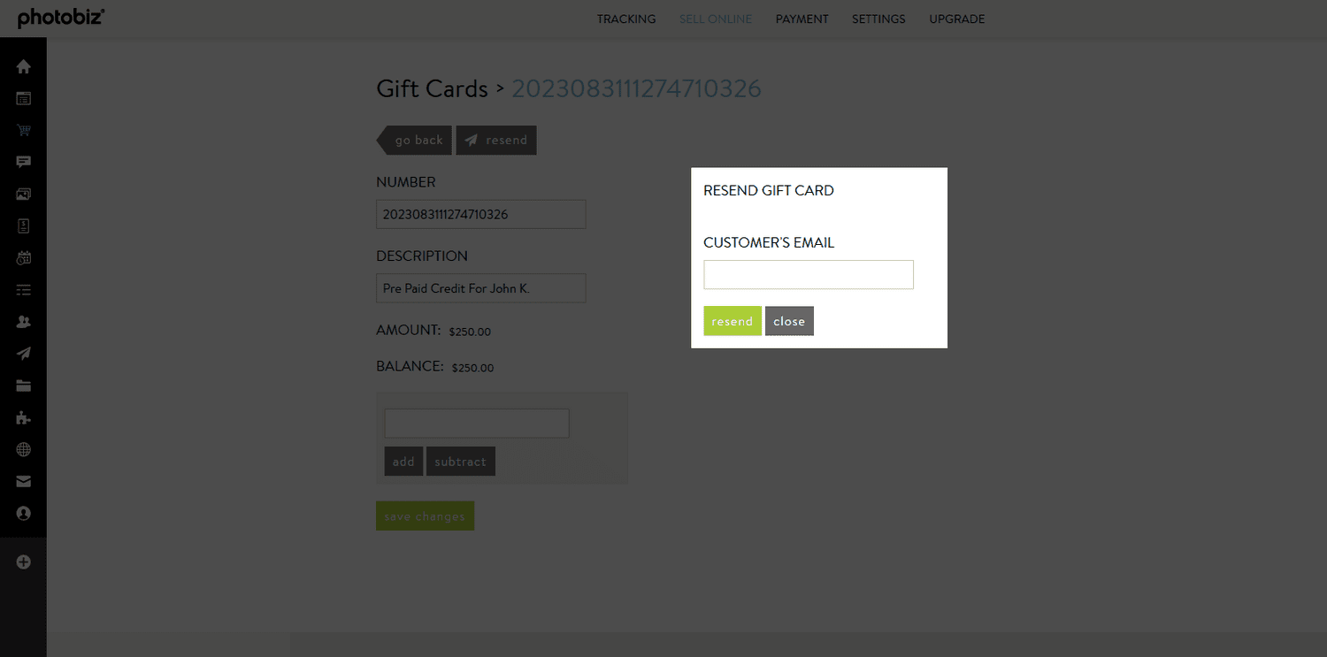 How to use Gift Cards for Deposits - PhotoBiz Knowledge Base
