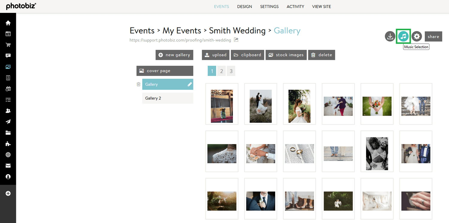 How can I add music to my Client Galleries? - PhotoBiz Knowledge Base