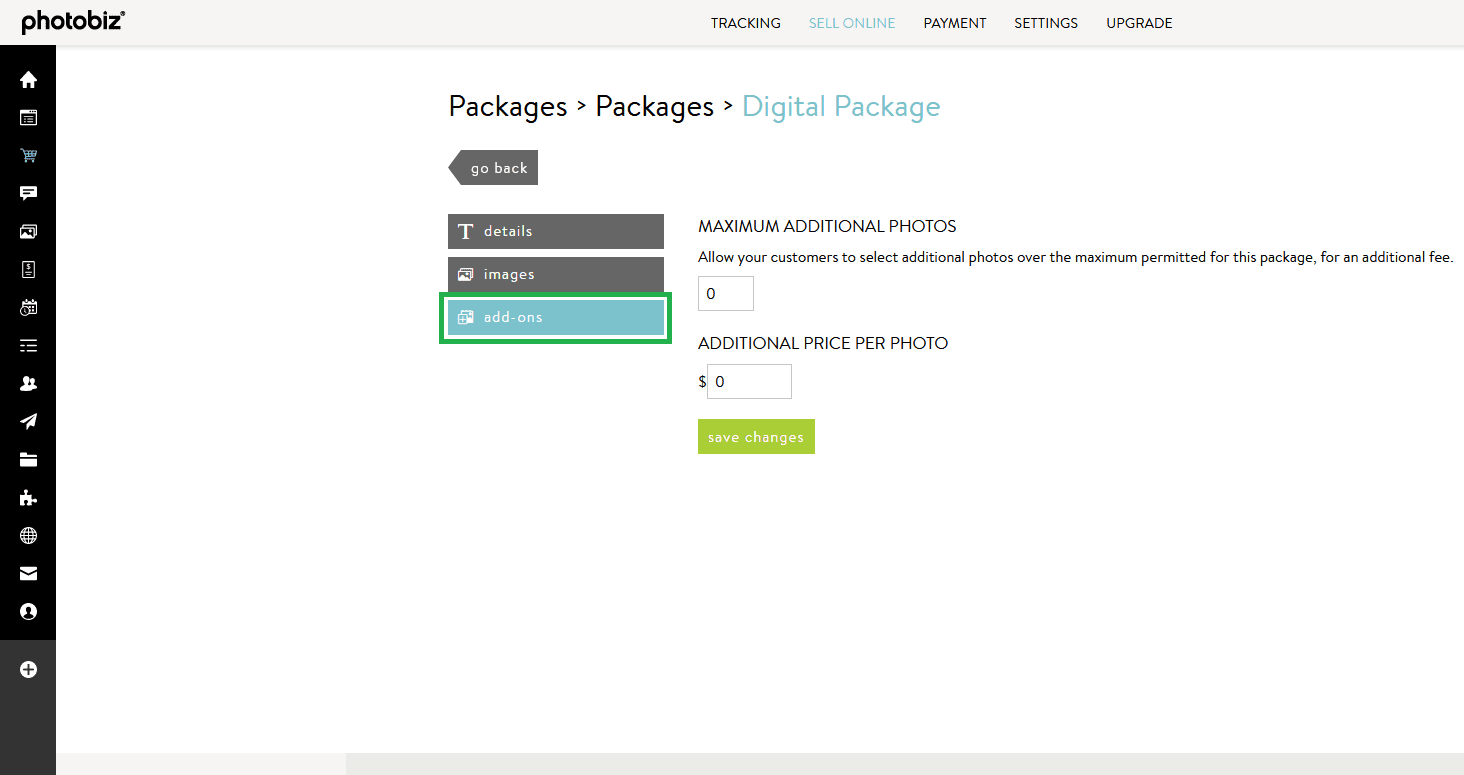 How To Use Add-ons With Digital Fixed Packages - PhotoBiz Knowledge Base