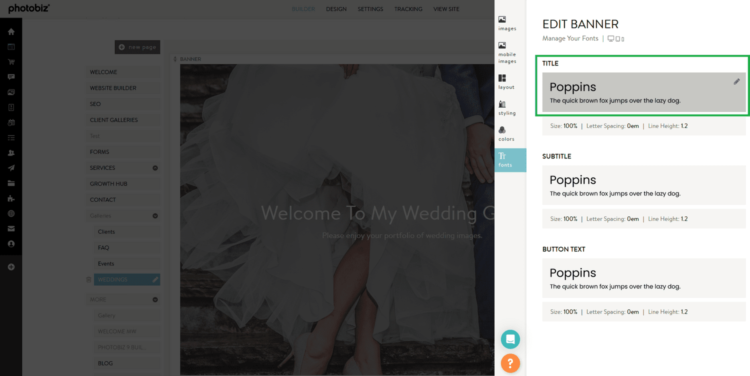 How Do I Customize Fonts In My Page Blocks? - PhotoBiz Knowledge Base