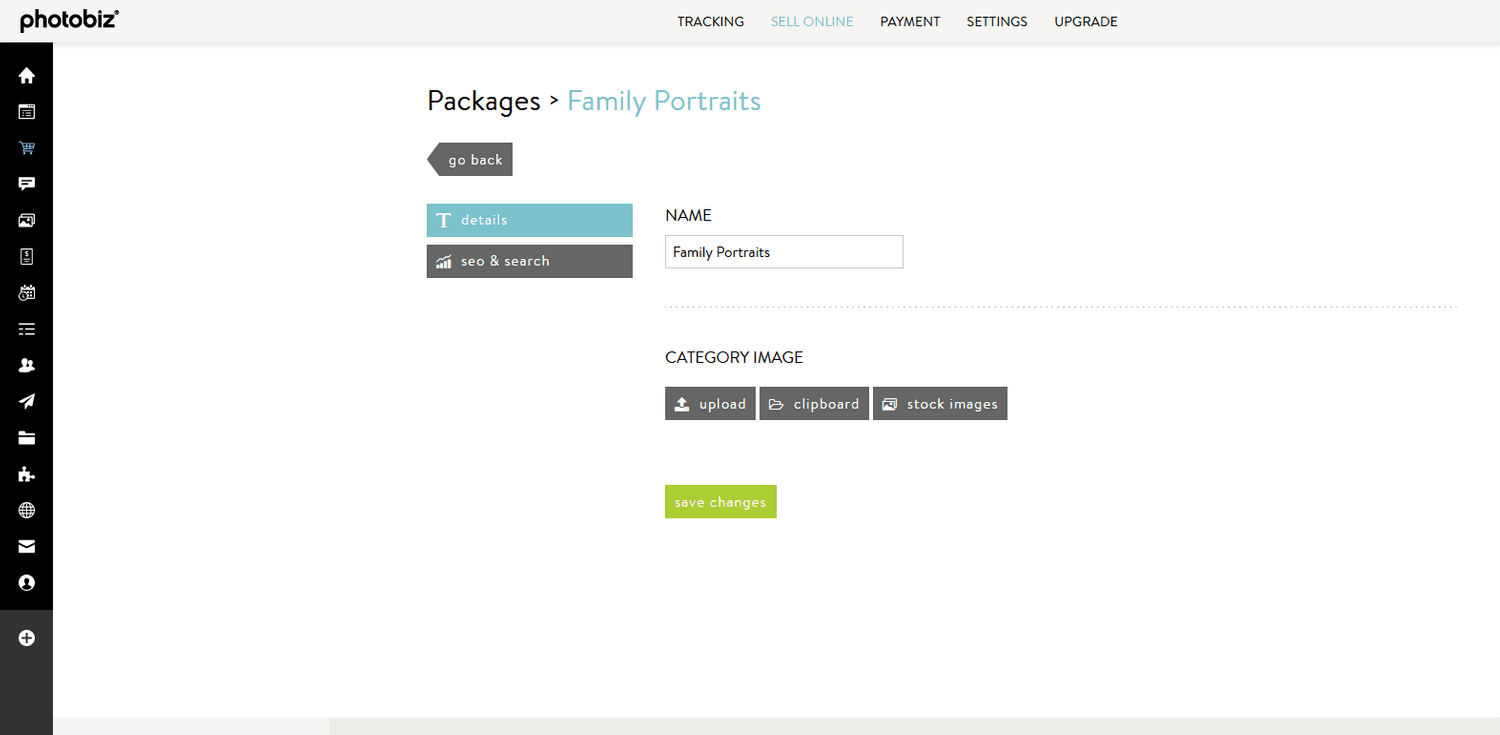How Do I Create Package Categories? - PhotoBiz Knowledge Base