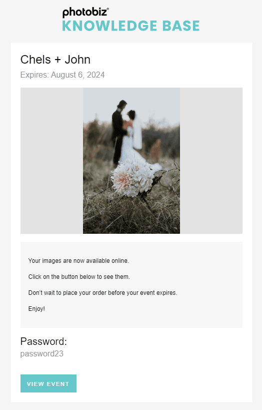 How To Use Email Invites for Client Galleries - PhotoBiz Knowledge Base