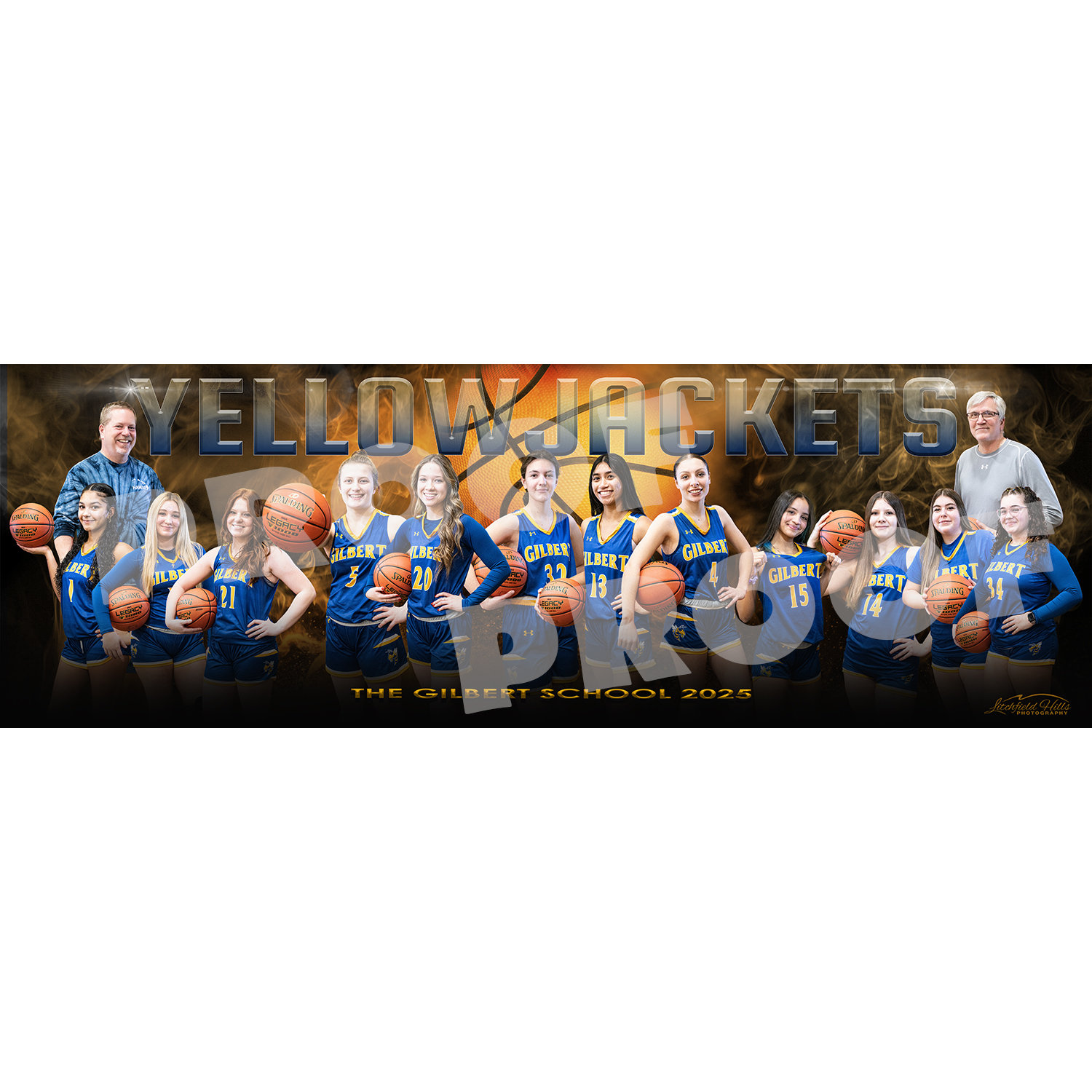 2025 Gilbert Girls Basketball Banner - Litchfield Hills Photography